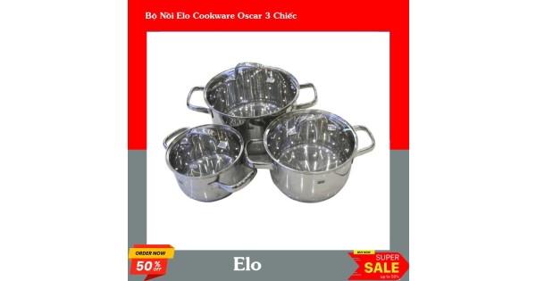 Bộ Nồi Elo Cookware Oscar 3 Chiếc Chính Hãng | HAFELE EASY