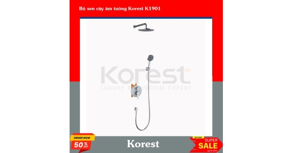 Bộ sen cây âm tường Korest K1901 Chính Hãng | HAFELE EASY