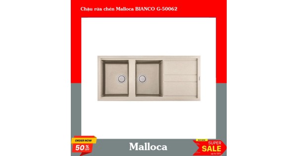 Chậu rửa chén Malloca BIANCO G-50062 Chính Hãng | HAFELE EASY