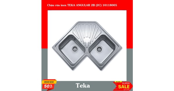 Chậu rửa inox TEKA ANGULAR 2B (2C) 10118005 Chính Hãng | HAFELE EASY