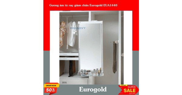 Gương âm tủ ray giảm chấn Eurogold EUA1440 Chính Hãng | HAFELE EASY