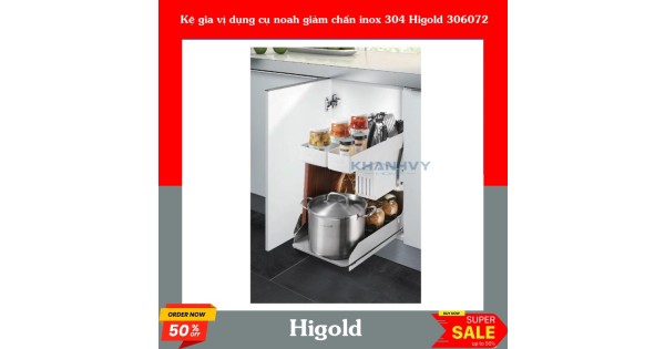 Kệ gia vị dụng cụ noah giảm chấn inox 304 Higold 306072 Chính Hãng ...