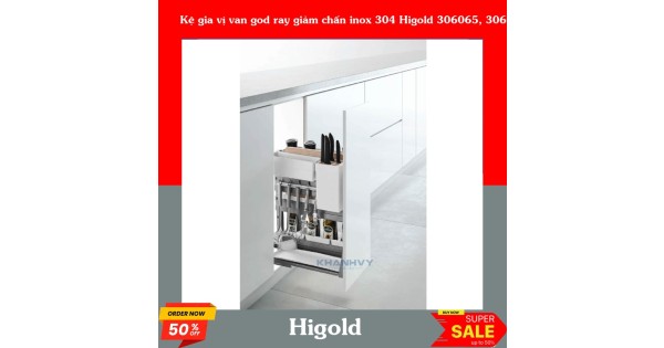 Kệ gia vị van god ray giảm chấn inox 304 Higold 306065, 306066 Chính Hãng | HAFELE EASY