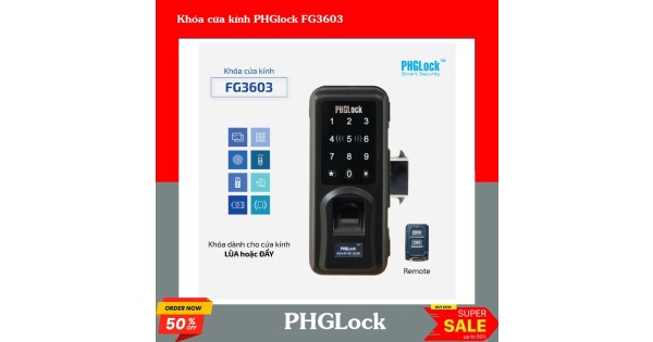 Khóa cửa kính PHGlock FG3603 Chính Hãng | HAFELE EASY