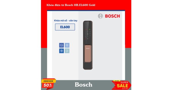 Khóa điện tử Bosch HB.EL600 Gold Chính Hãng | HAFELE EASY