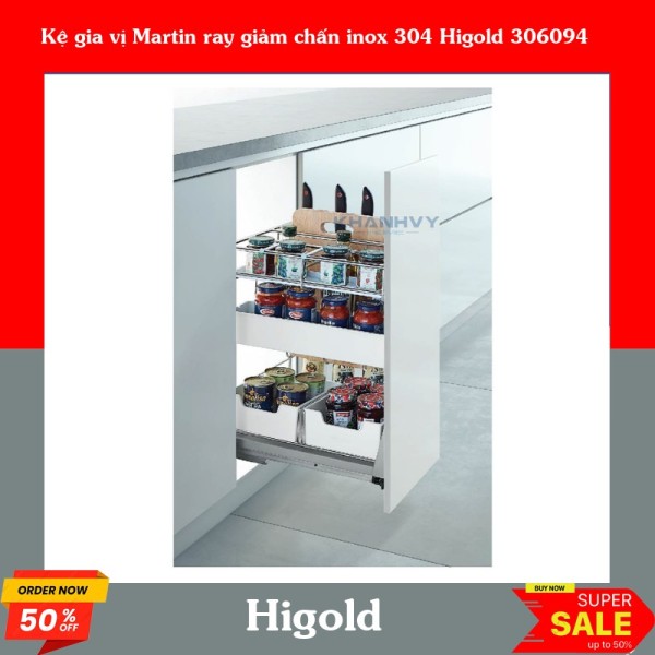 Kệ gia vị Martin ray giảm chấn inox 304 Higold 306094 Chính Hãng ...